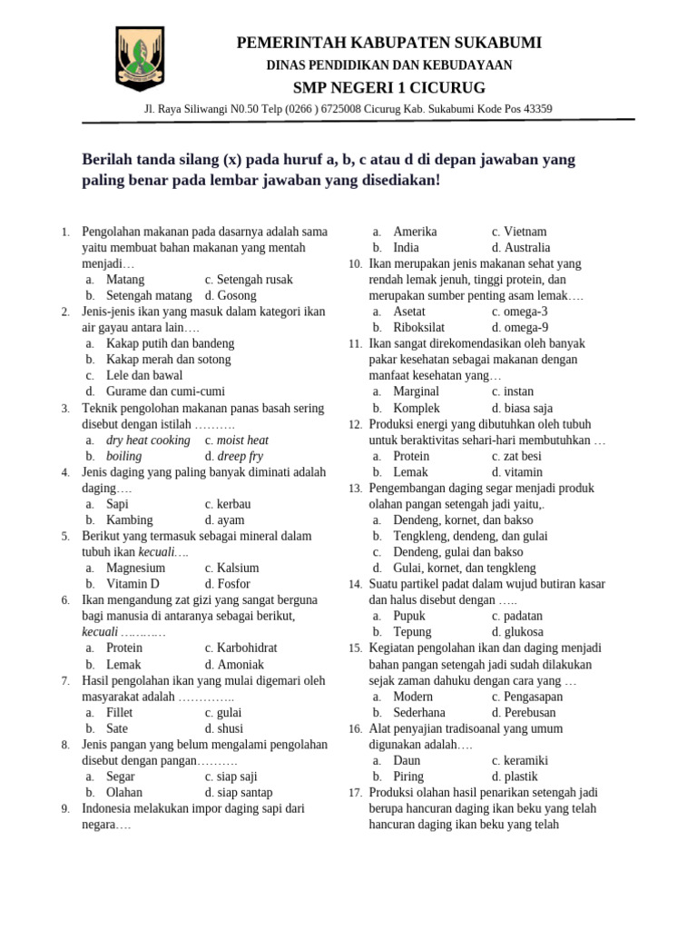 Soal Prakarya BU Nunung | PDF
