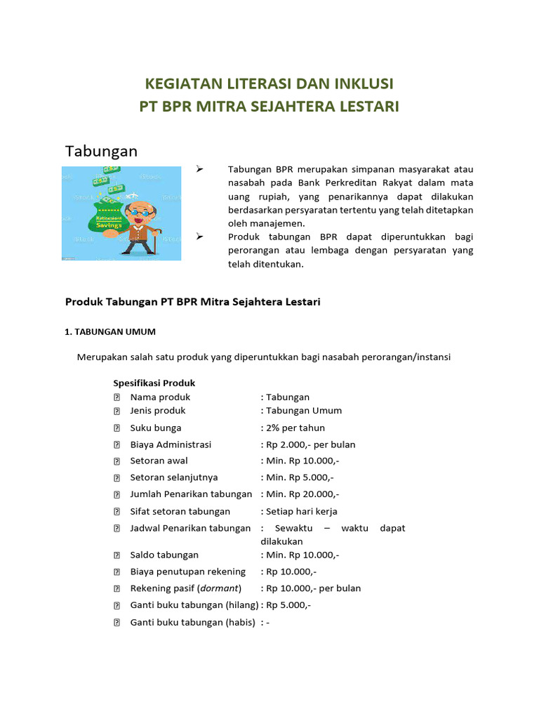 KEGIATAN LITERASI DAN INKLUSI | PDF