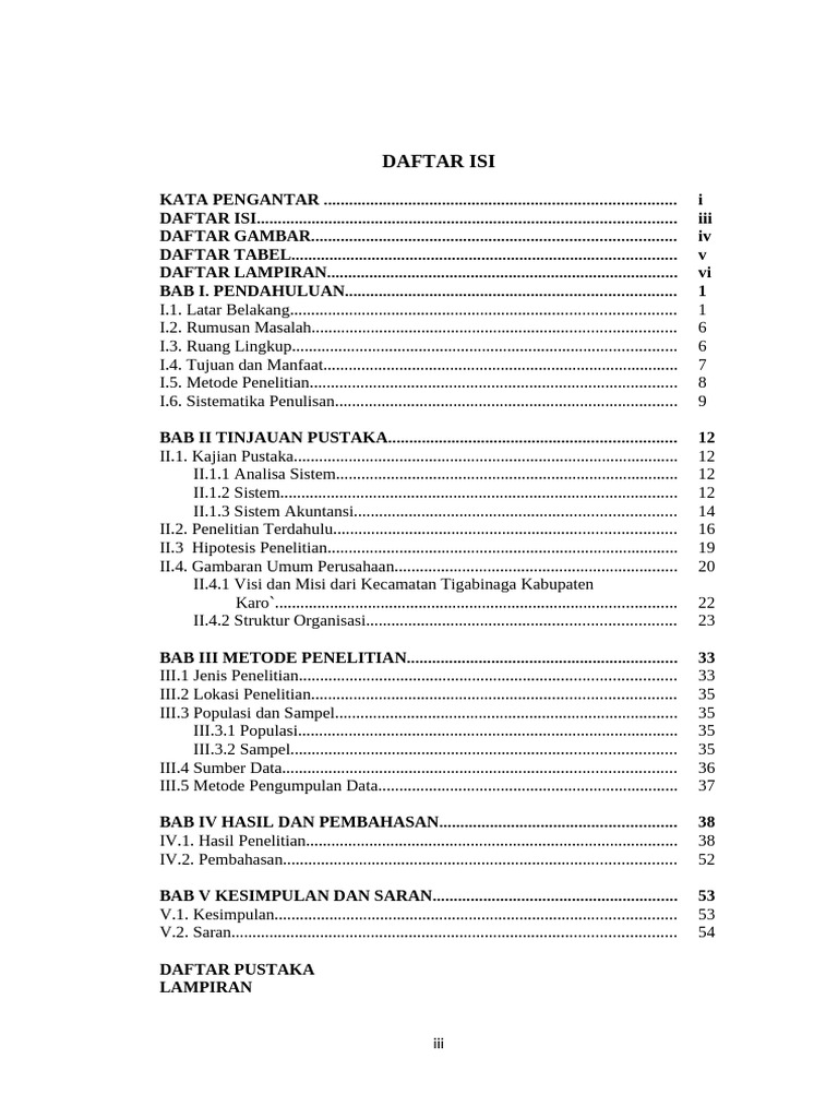 Daftar Isi | PDF