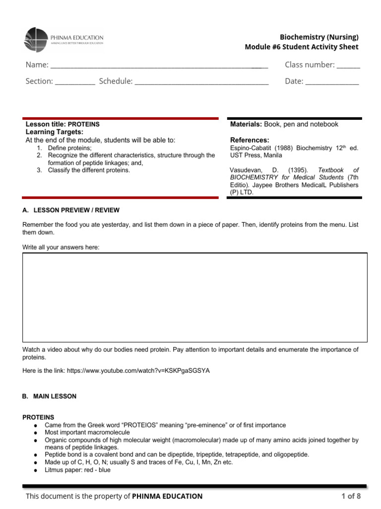 Bio 024 - Session 6 Sas Nursing (New Format) | PDF