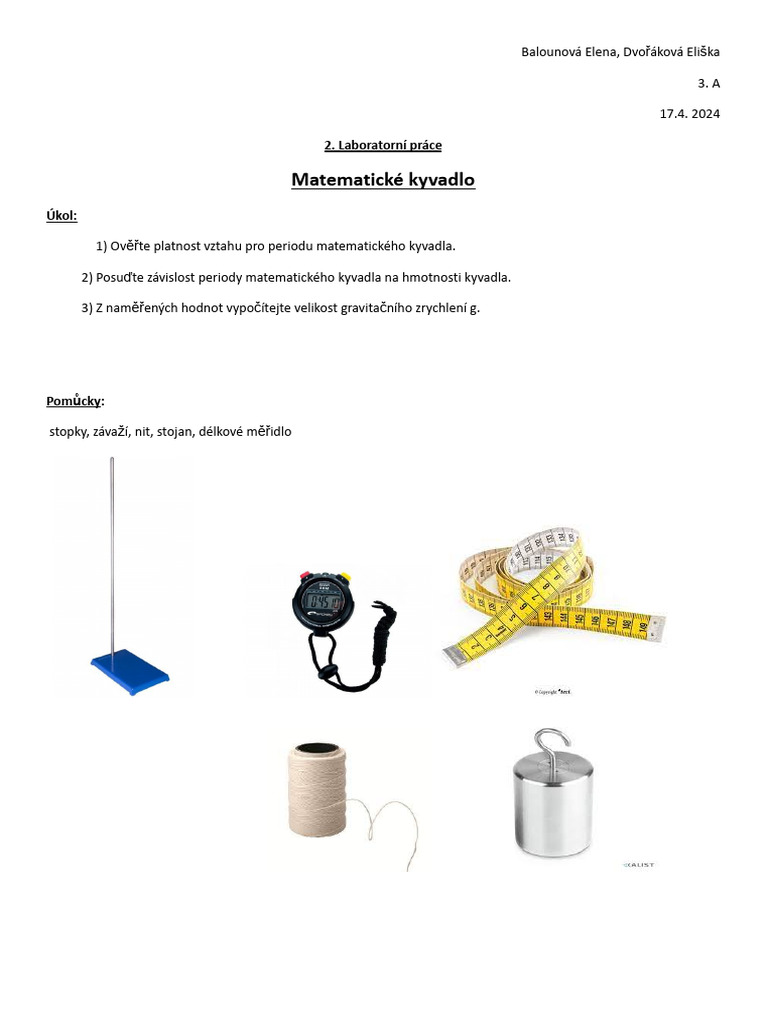 1-2. Laboratorní Práce Fyzika | PDF