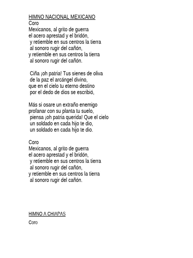 Himno Nacional Mexicano | PDF