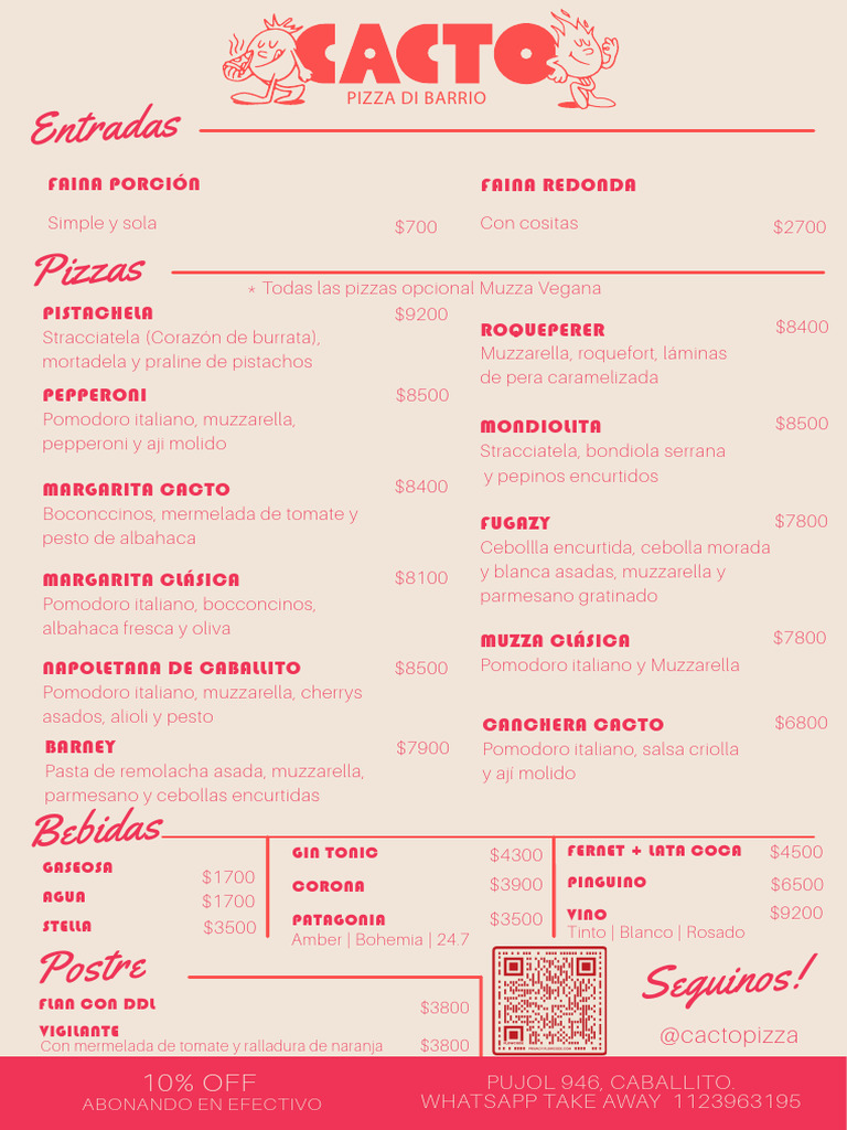 Menú Cacto | PDF
