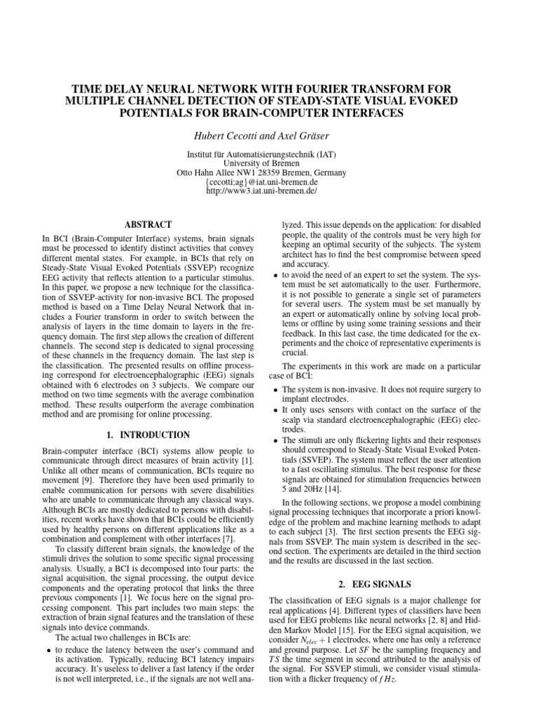 2008time Delay Neural Network With Fourier Transform For Multiple ...
