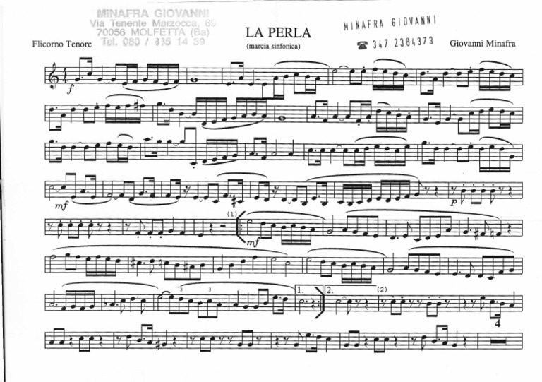 Flic. Tenore (1) LA PERLA | PDF
