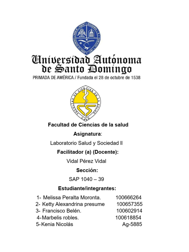 Unidad 2. Lab Sal y Soc LL | PDF