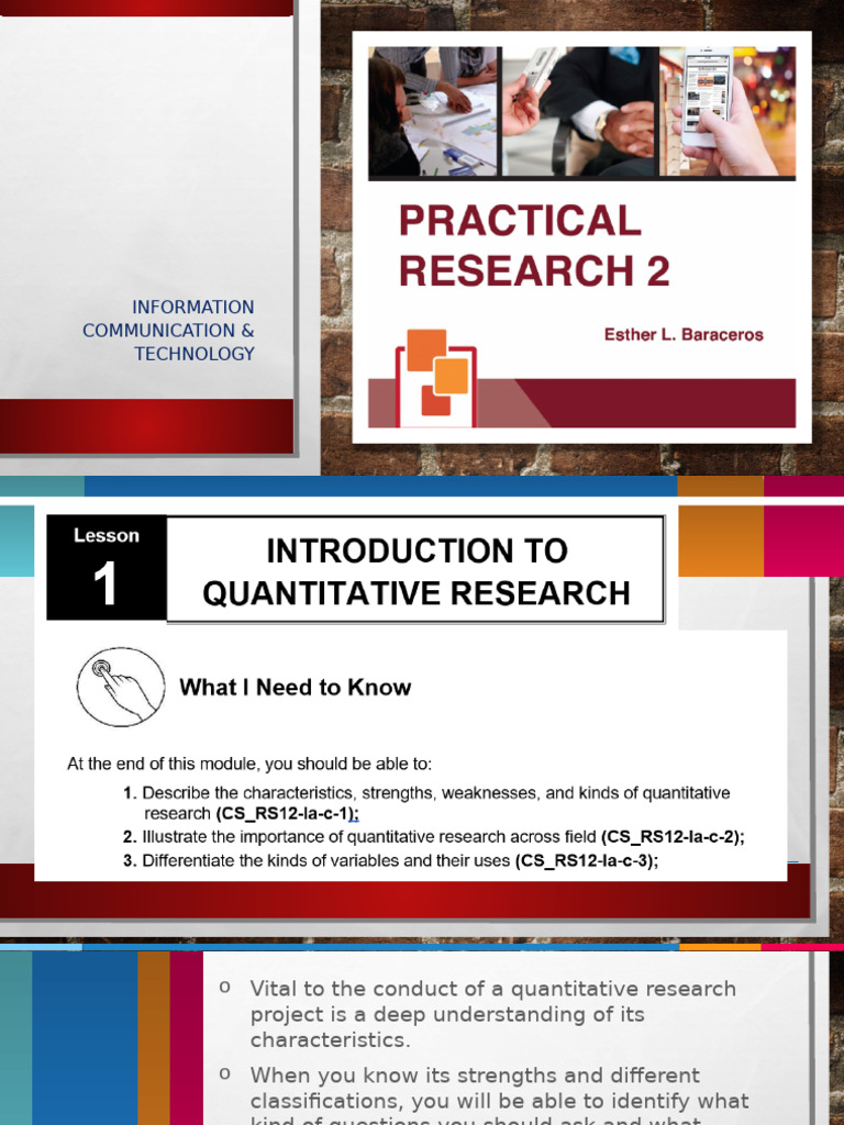 Q1 Week1 3 Lessons Practical Research 2 | PDF