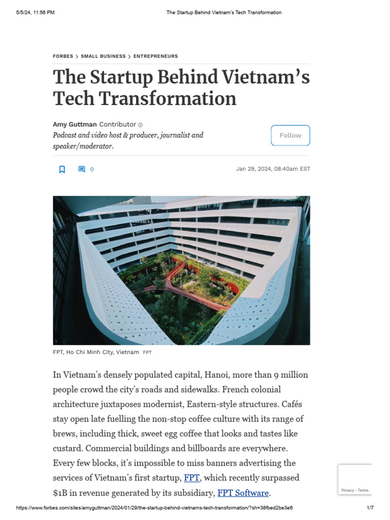 The Startup Behind Vietnam's Tech Transformation | PDF
