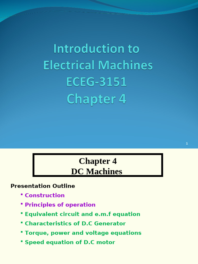 Chapter 4-DC-Machine | PDF
