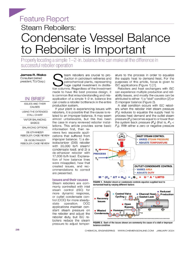 2024 - 01 CHE Reboilers | PDF