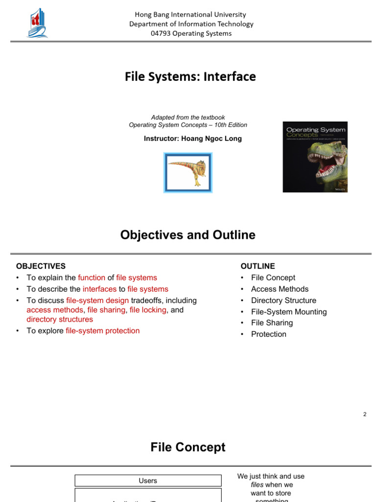 Lecture 09 - Filesystems-Interface | PDF