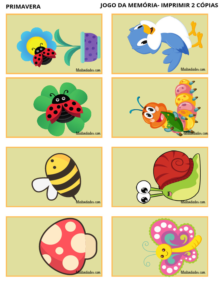Jogo Da Memória Primavera | PDF
