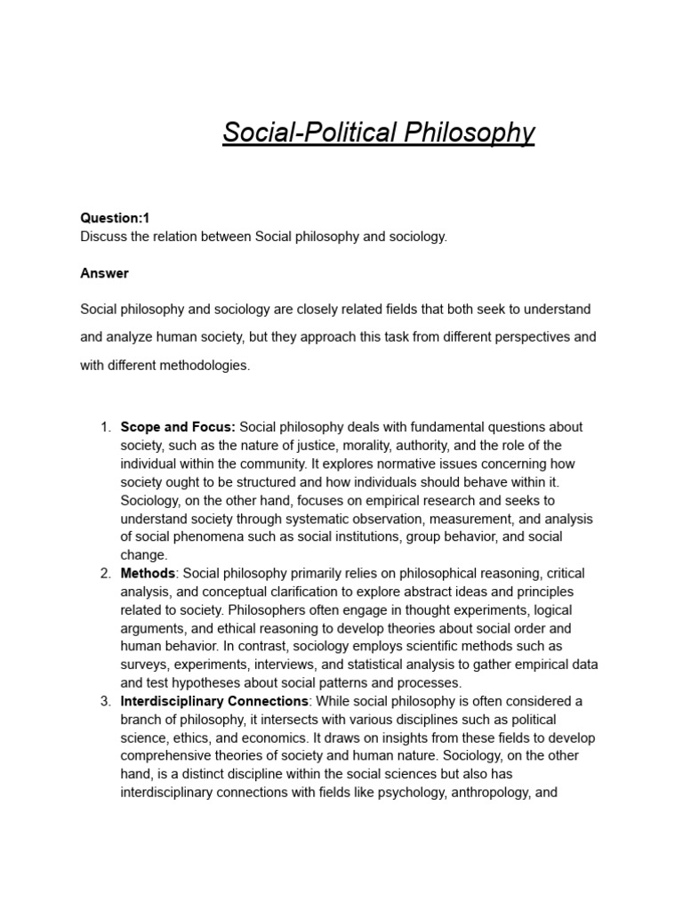 Social Political Philosophy | PDF