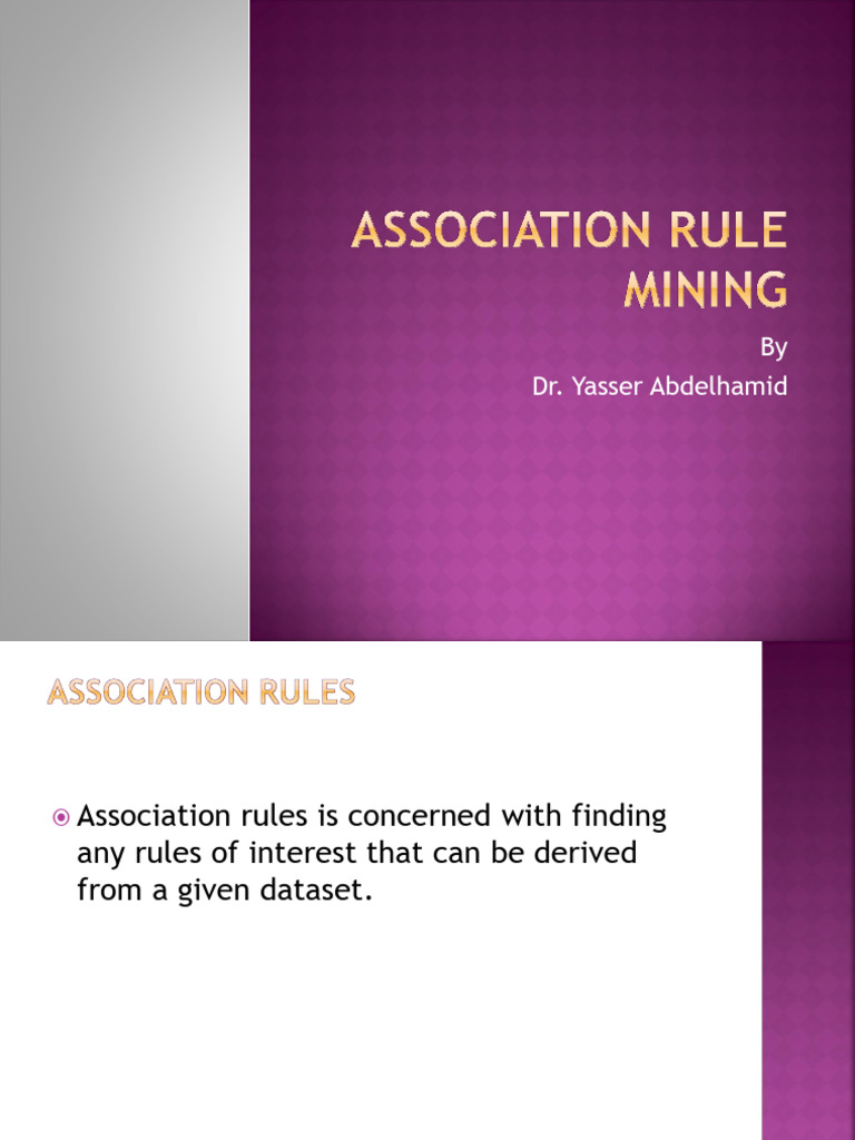 Week8-Association Rules Mining | PDF