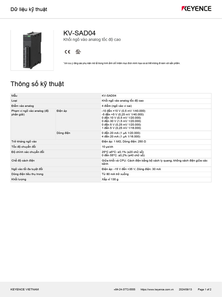 KV-SAD04 Datasheet | PDF