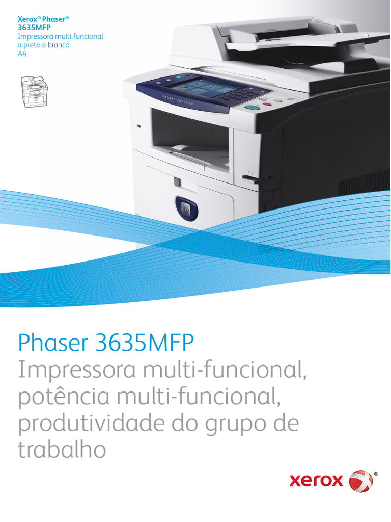 Phaser 3635MFP: Impressora Multi-Funcional, Potência Multi-Funcional ...