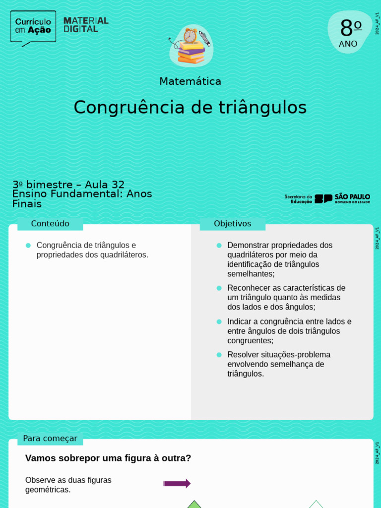 Aula 32 - Congruência de triângulos | PDF