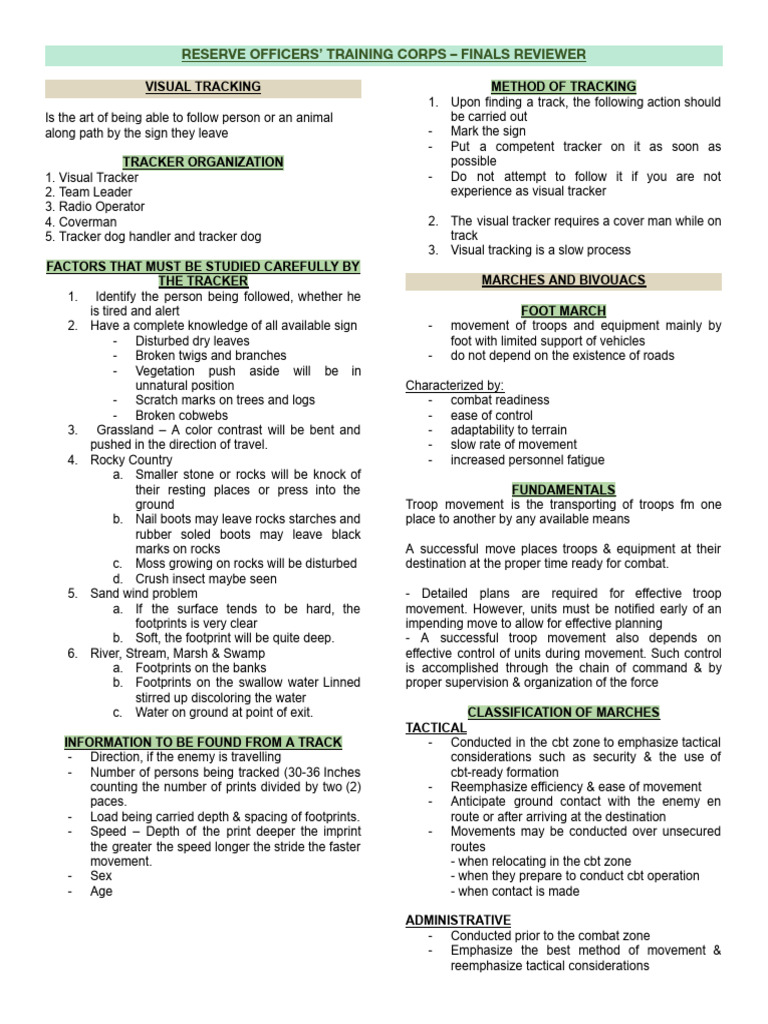 Rotc MS2 Finals Reviewer 1 | PDF