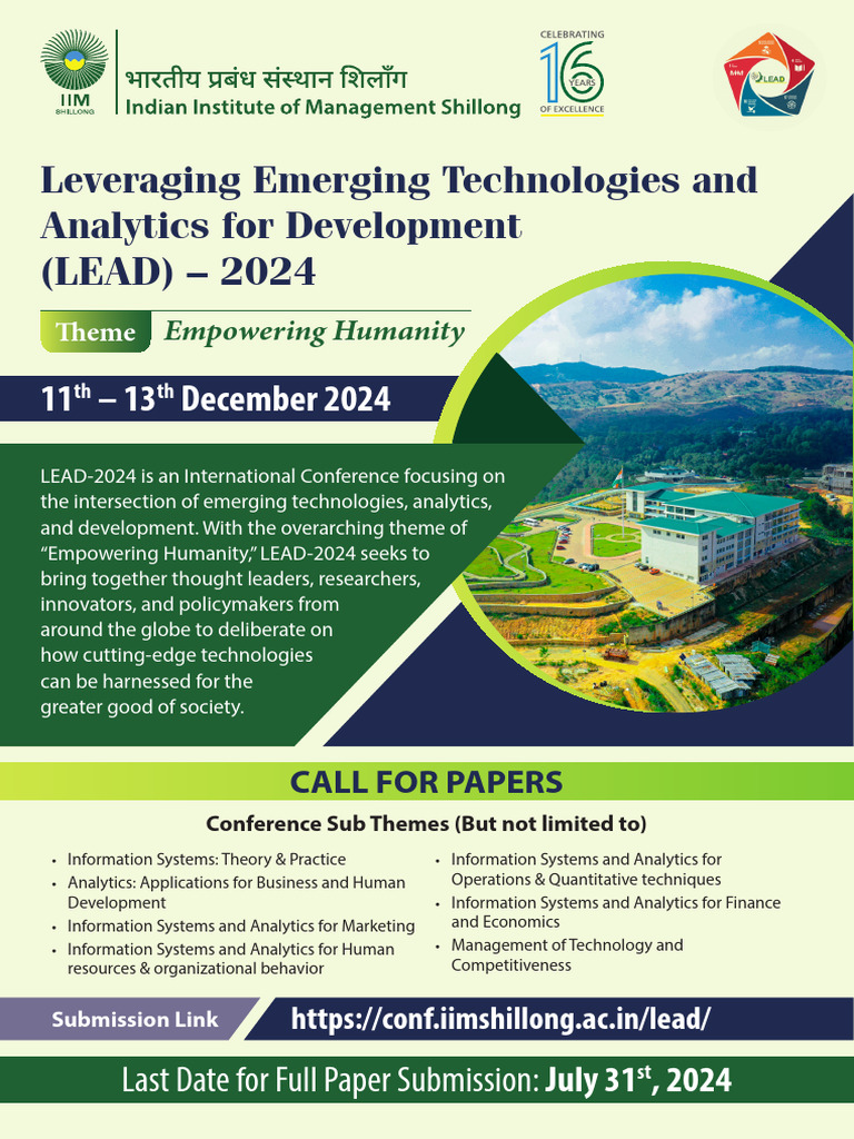 IIM Shillong LEAD 2024 Conference | PDF