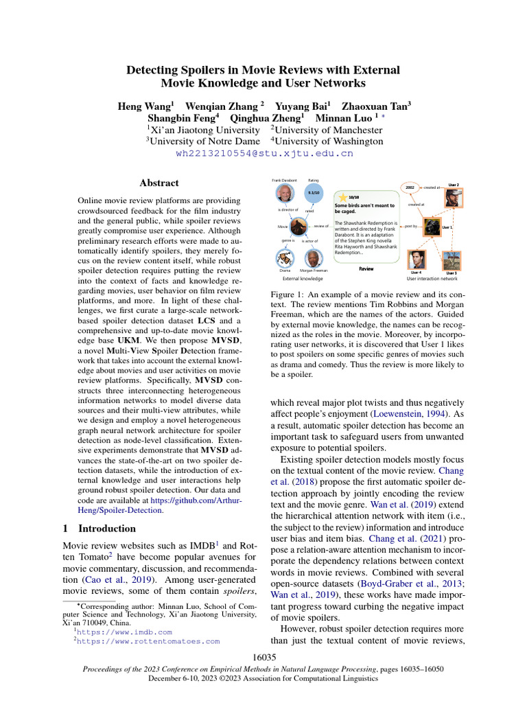 Detecting Spoilers | PDF
