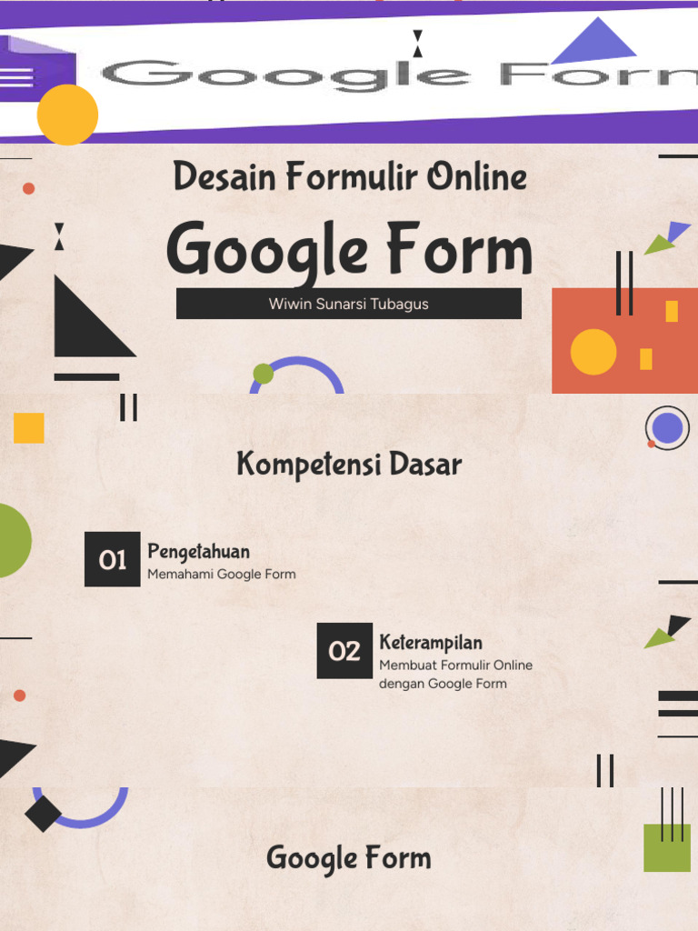 Materi Desain Formulir Online GForm | PDF