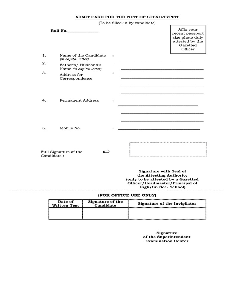 (In Capital Letter) (In Capital Letter) : (For Office Use Only) | PDF