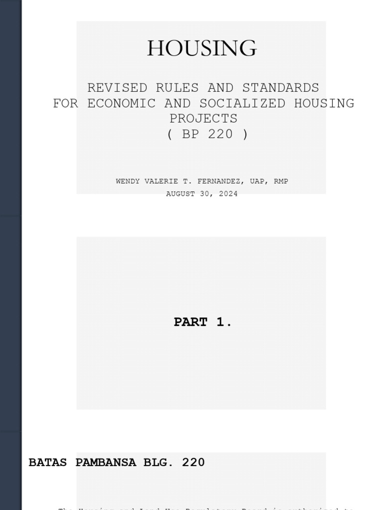 BP 220. Part 1 | PDF