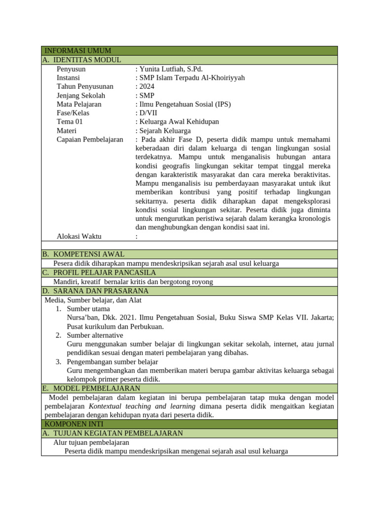 Modul Ips Bab I | PDF