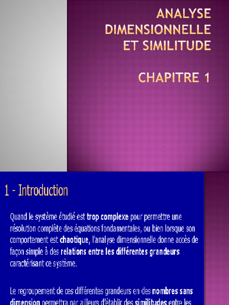 Analyse Dimensionnelle EM5 | PDF