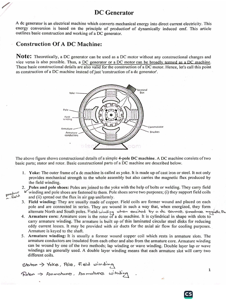 DC Generator | PDF