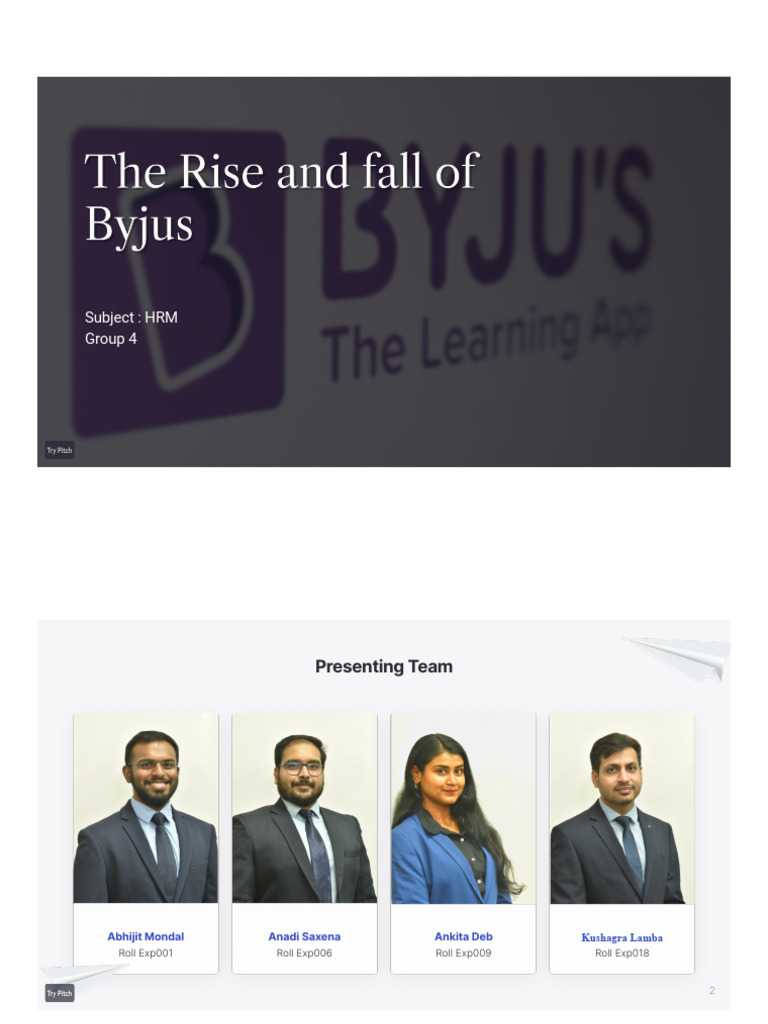 The Rise and Fall of Byjus | PDF | Startup Company | Small Business ...