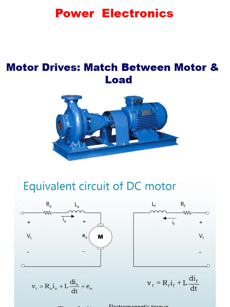 EE442 Power Electronics - Motor Drives Part 2 Match Between Motor and ...