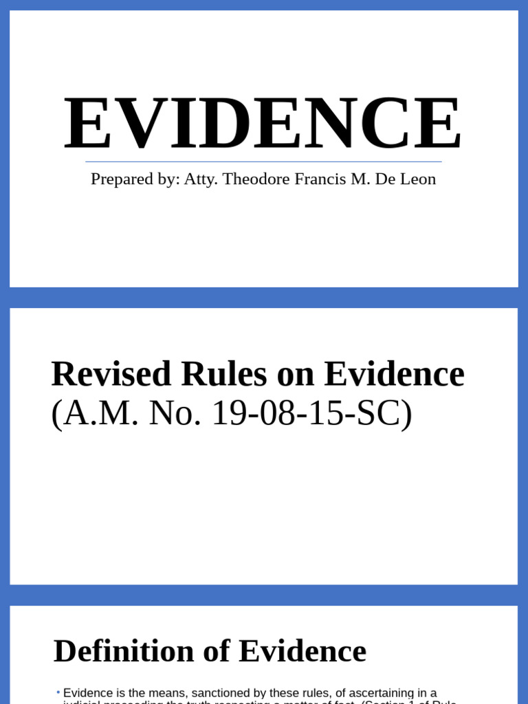 Prelim Coverage CLJ5 Criminal Evid - atfmDL | PDF