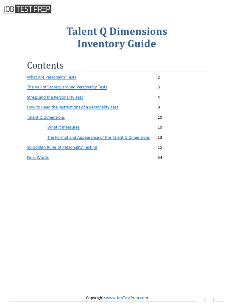 TalentQ Dimensions Guide US | PDF