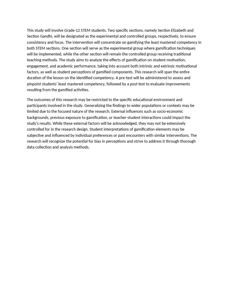 Scope and Delimitation | PDF