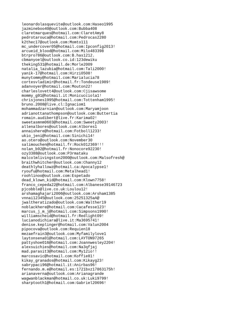 @t5omas 1.5k Hotmail Fresh Combo | PDF