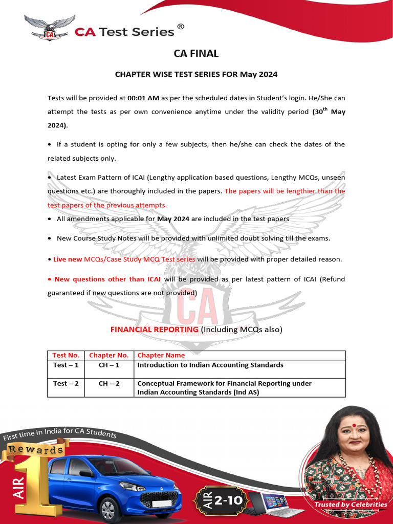 1 Test For Each Chapter 2 Full Syllabus Tests For Each Subject ...