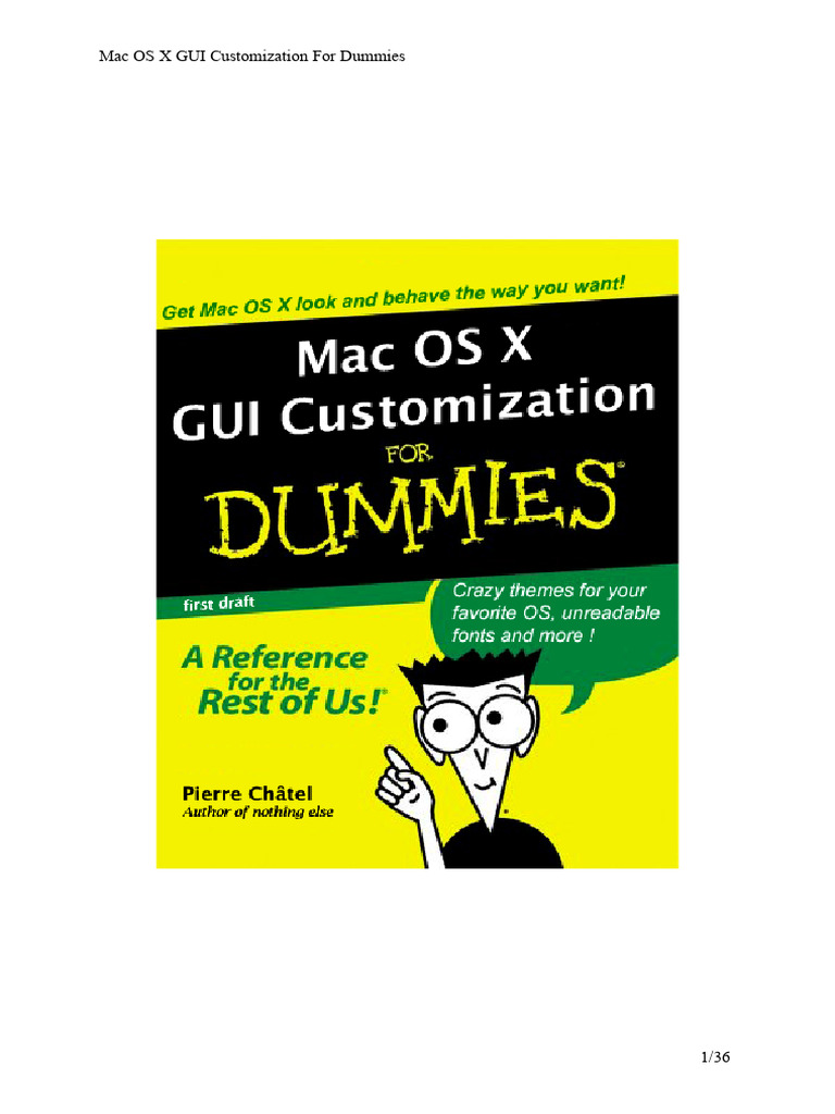 Mac OS X GUI Customization For Dummies v2.1 | PDF | Finder (Software) | Icon (Computing)