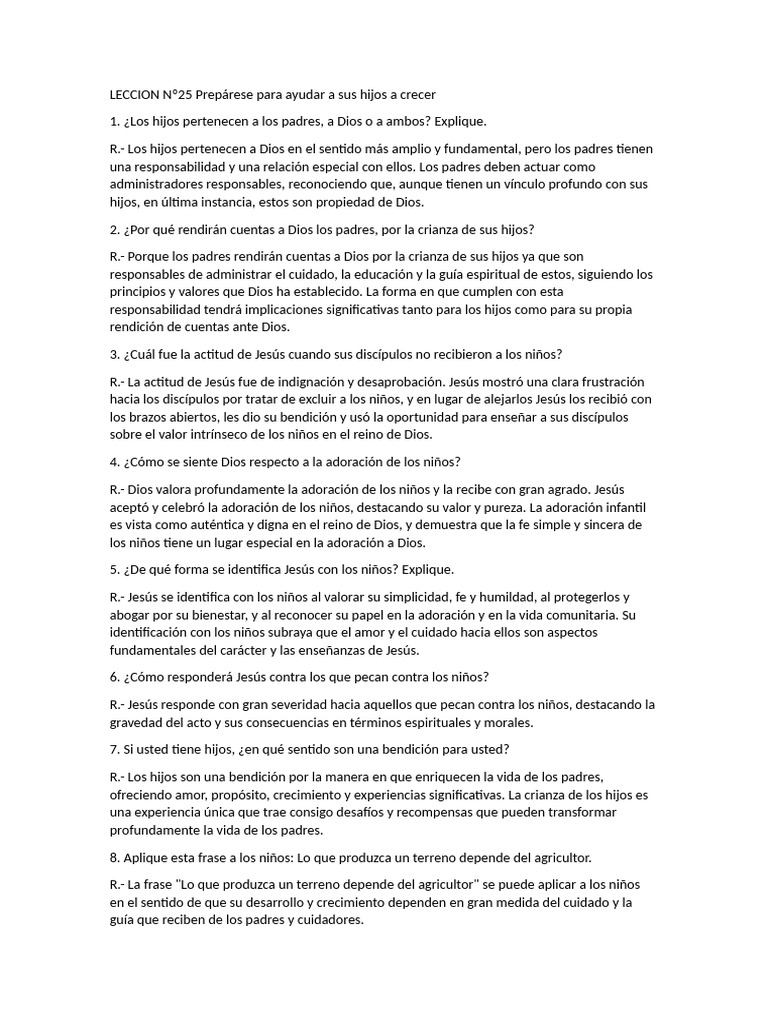 Leccion Del 25 Al 30 | PDF