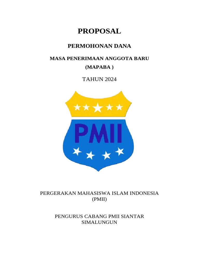 Proposal Pmii Cair | PDF
