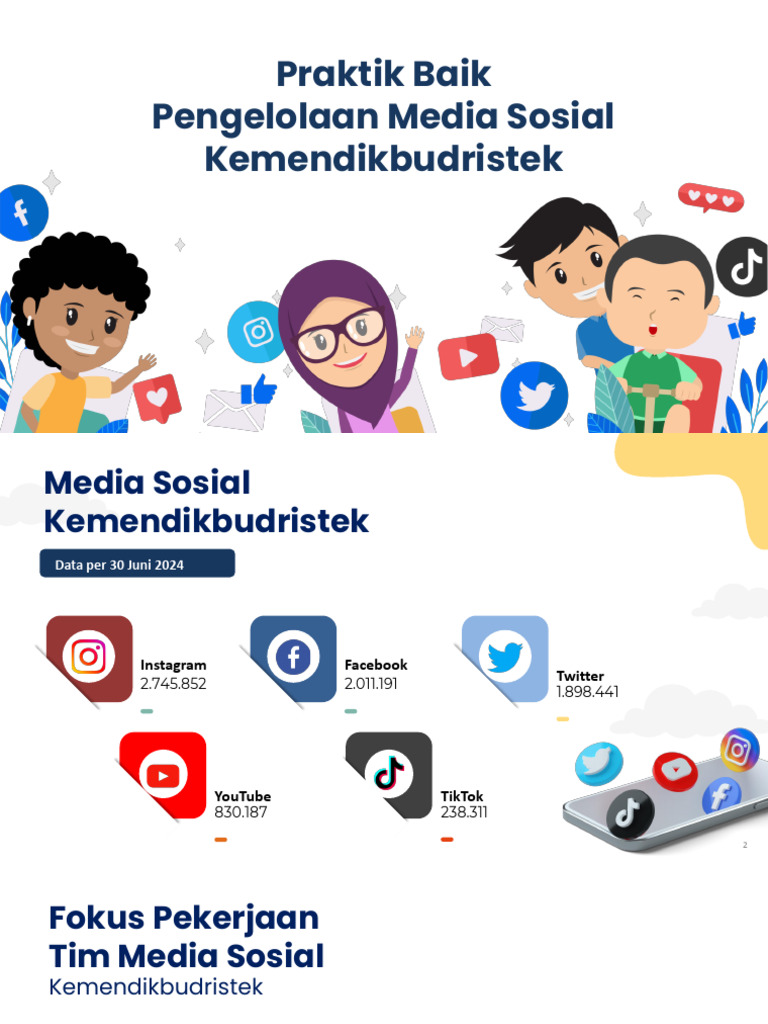 BKHM - Praktik Baik Pengelolaan Medsos Kemdikbud - Agustus 2024 | PDF