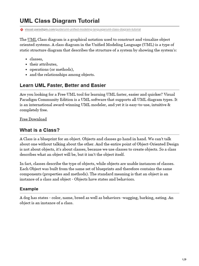 visual-paradigm.com-UML Class Diagram Tutorial | PDF