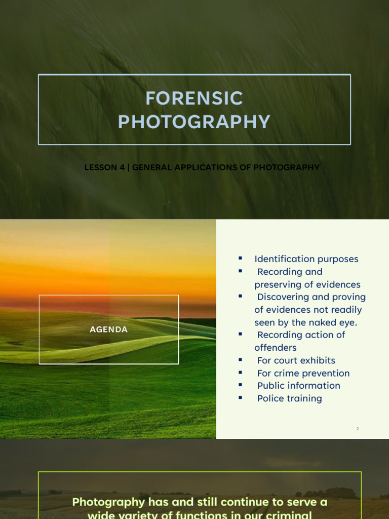 Forensic Photography - LESSON 4 | PDF