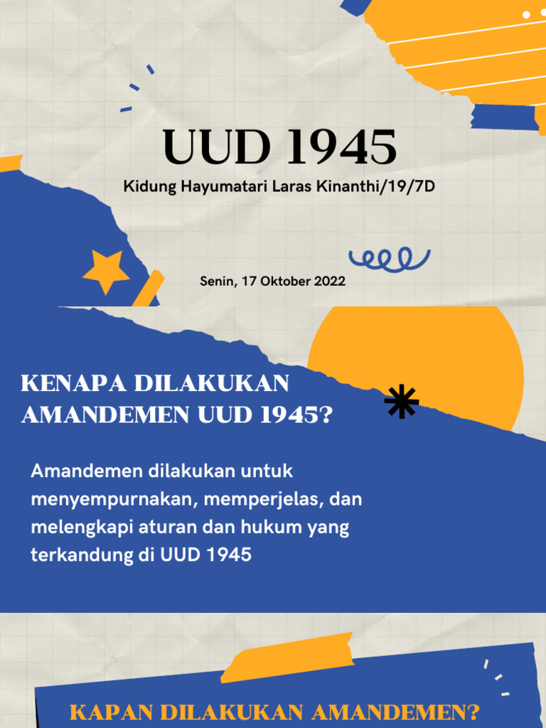 Amandemen uud 1945 | PDF