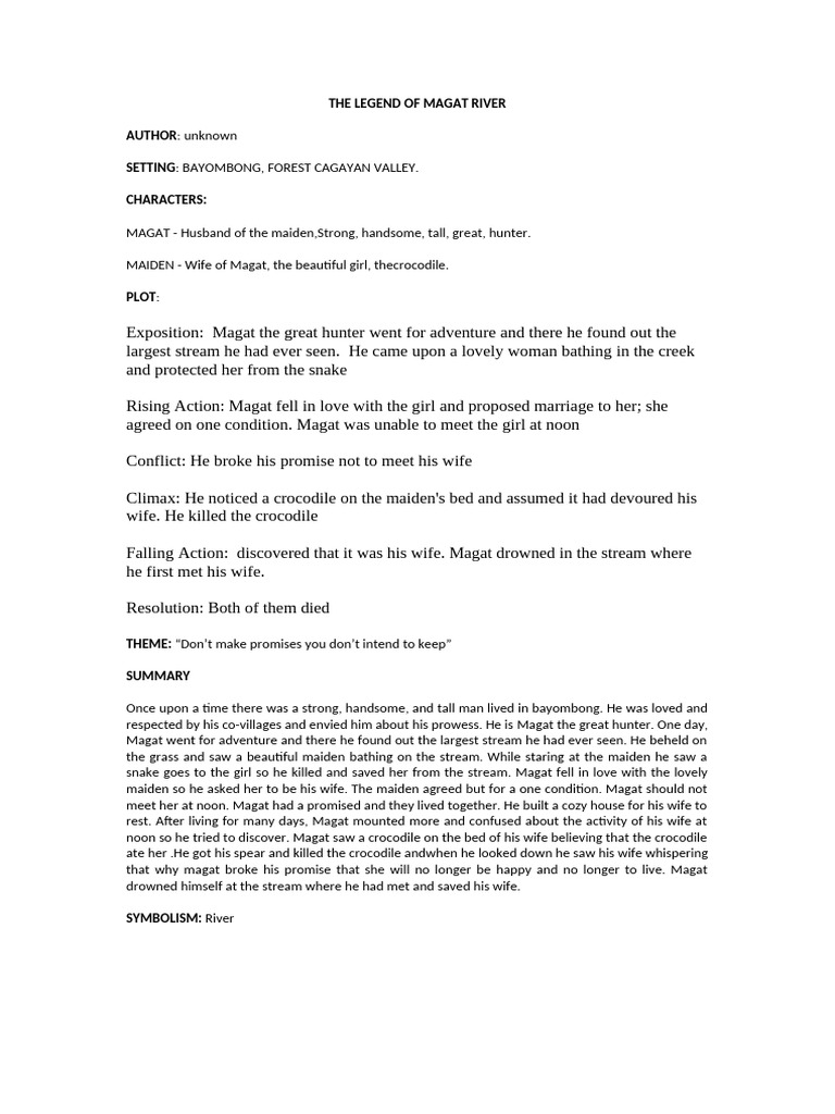 The Legend of Magat River | PDF