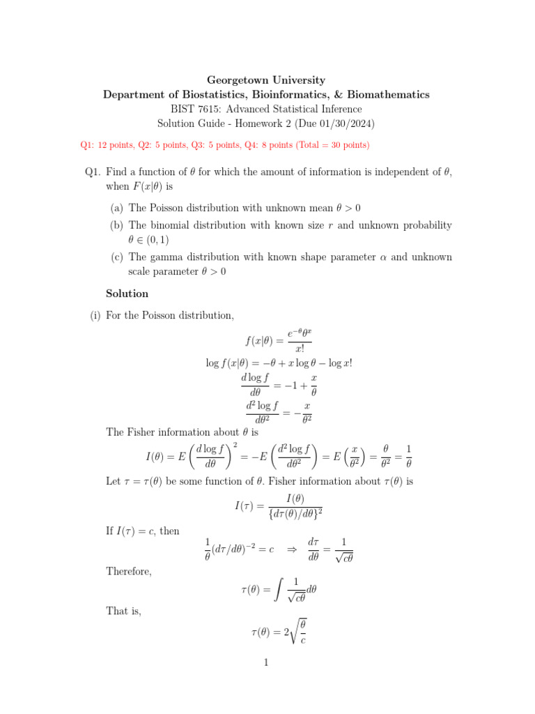Solutions - Homework2 2024 | PDF