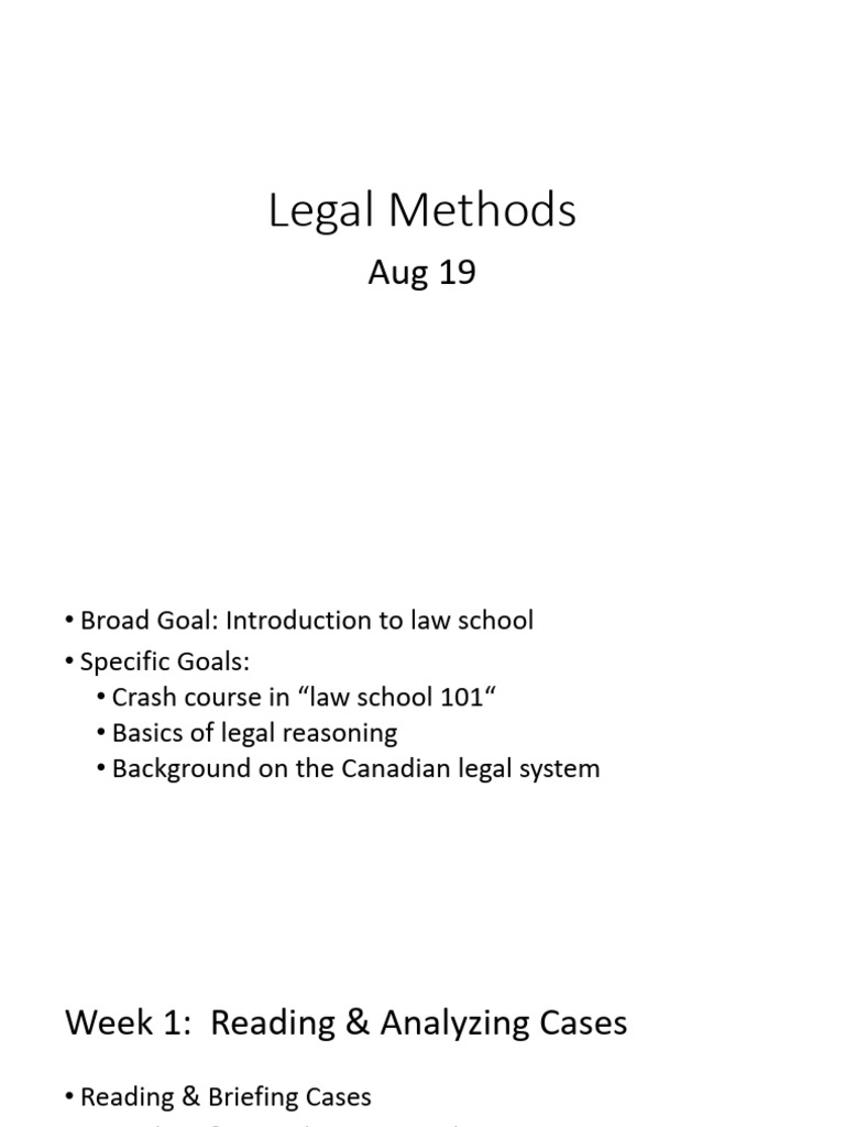 Legal Methods - Aug 19 2024 | PDF