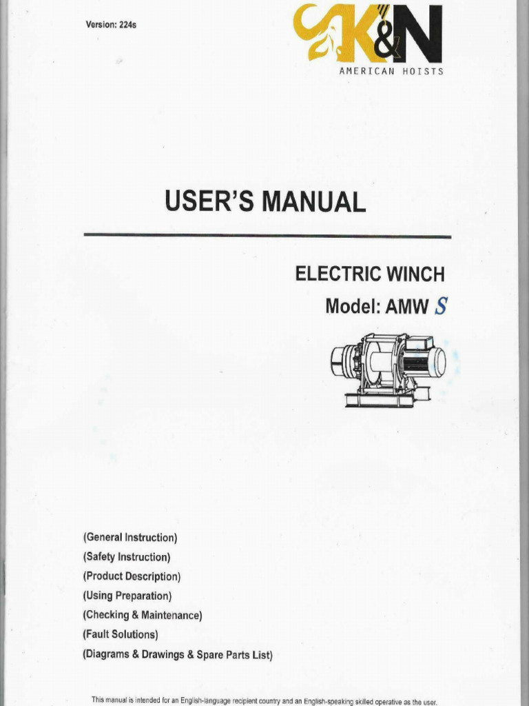 Manual Winche KDJ Trifasico | PDF