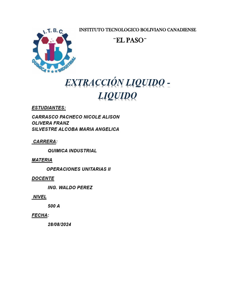 extraccion liquido liquido..... | PDF
