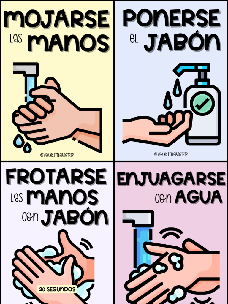 Tarjetas Pasos para Lavarse Las Manos Gi45od | PDF Tarjetas Pasos para Lavarse Las Manos Gi45od | PDF